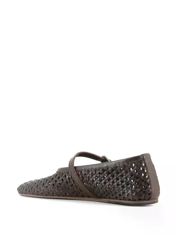 PANTANETTI Woven Strap Ballet Flats - Brown