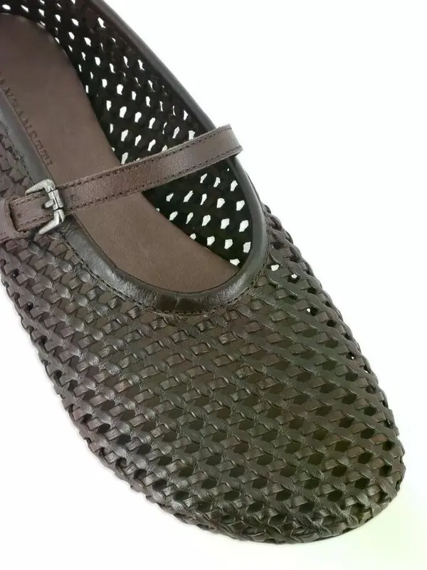 PANTANETTI Woven Strap Ballet Flats - Brown