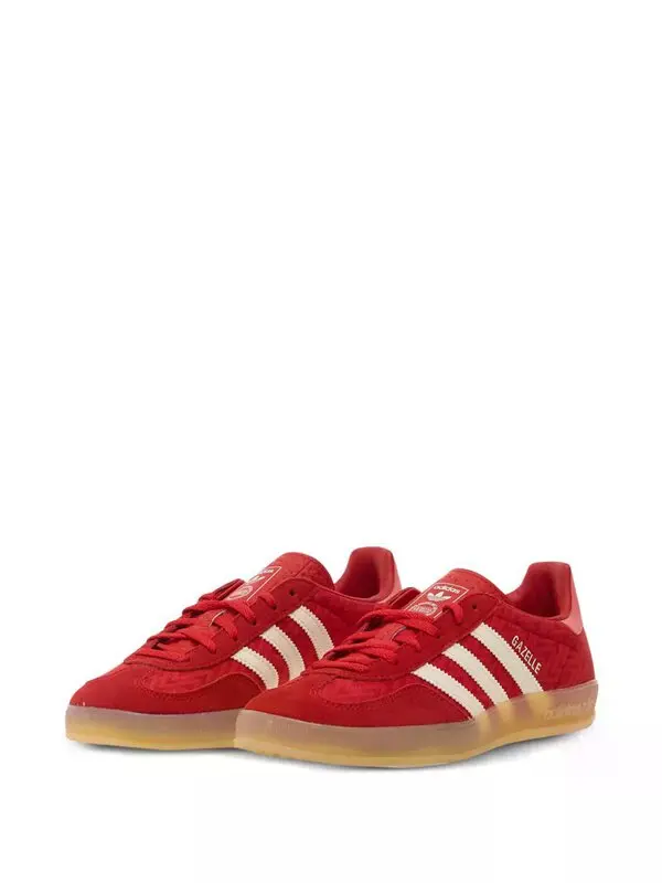 Adidas Gazelle Indoor Striped Sneakers - Red