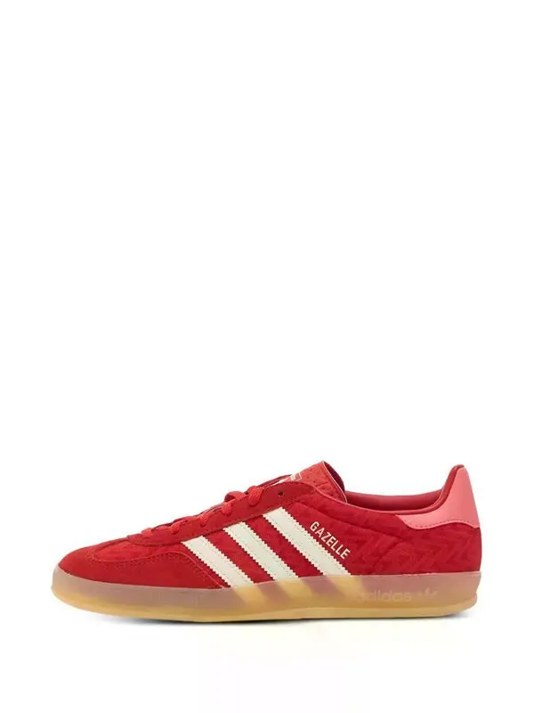 Adidas Gazelle Indoor Striped Sneakers - Red