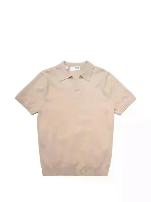 SELECTED Polo-collar T-shirt - Neutrals