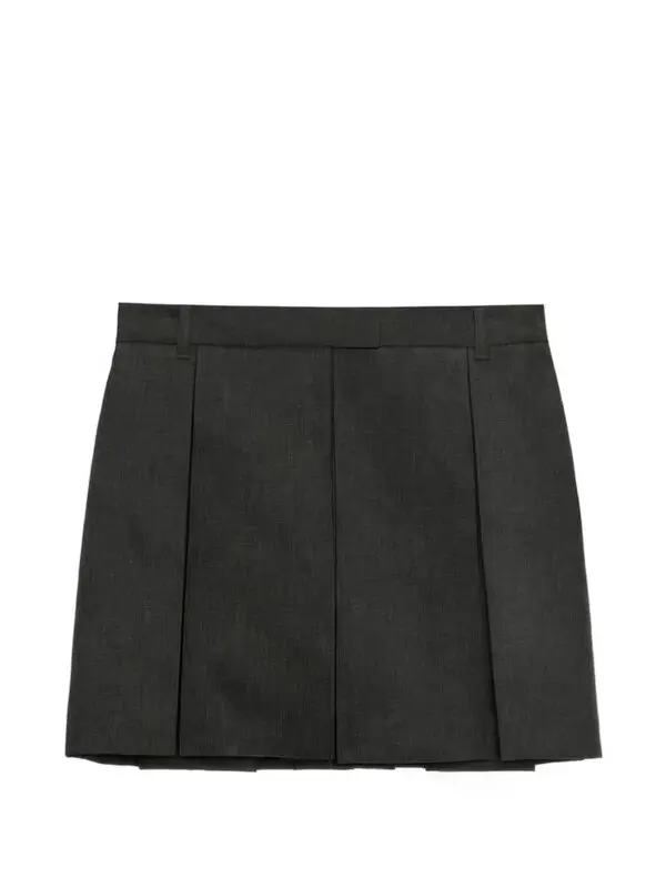 MSGM Pleated Mini A-line Skirt - Grey