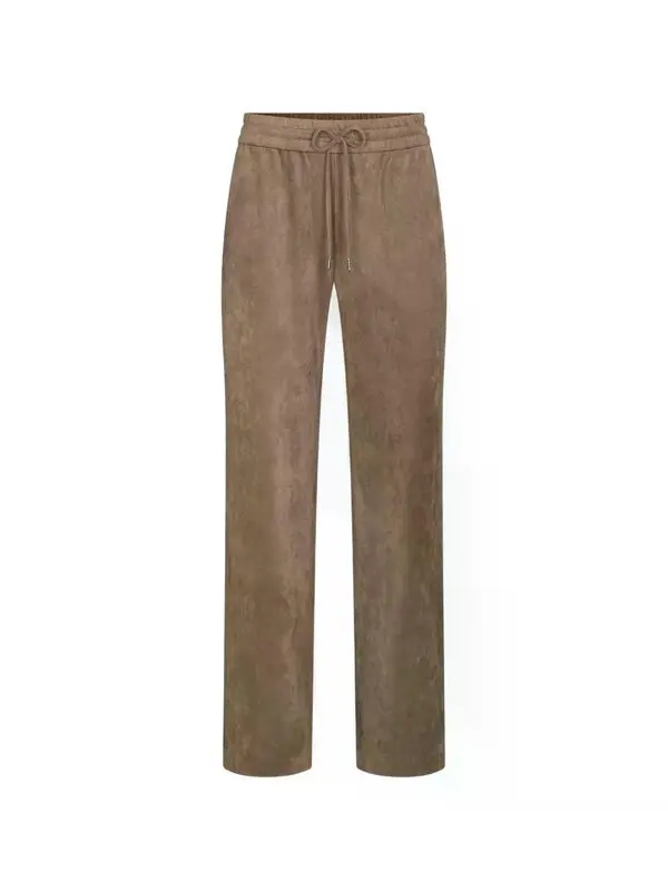 JUVIA Drawstring Velour Track Pants - Brown