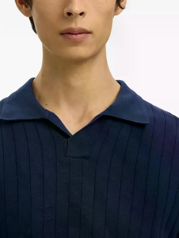 SELECTED Ribbed Polo-collar Sweater