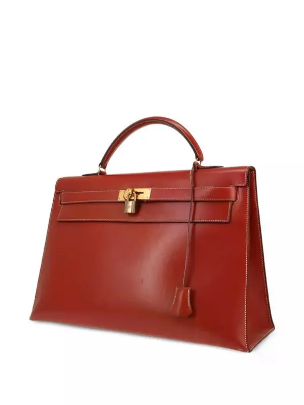 Hermès 1988 Kelly 40 Handbag - Red