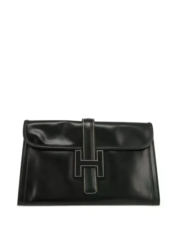 Hermès 1985 Jige Clutch Bag - Black