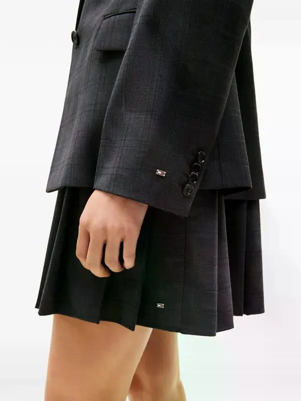 Tommy Hilfiger Check Buttoned Blazer