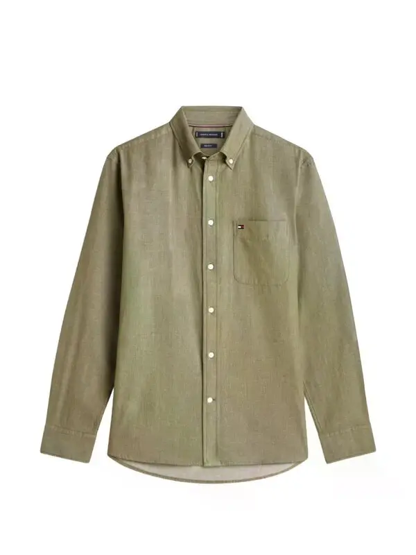 Tommy Hilfiger Button-up Long-sleeve Shirt - Green