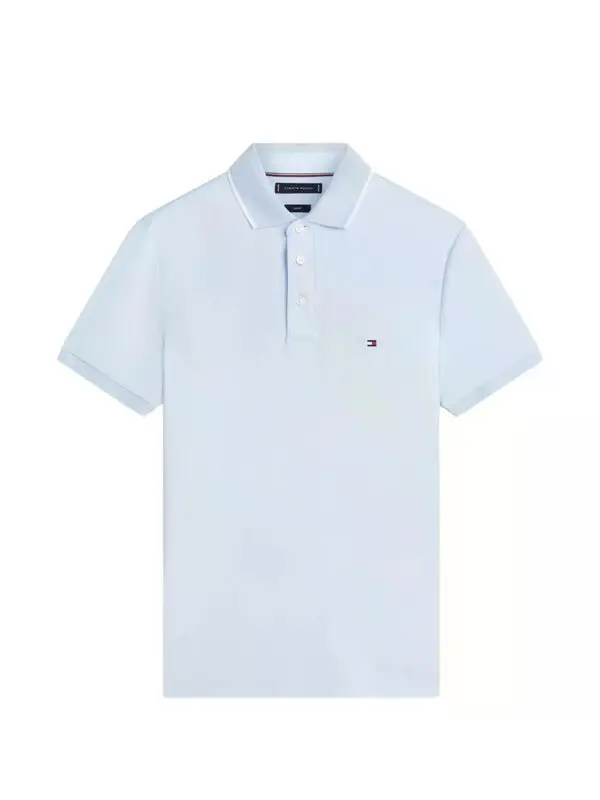 Tommy Hilfiger Stripe-collar Polo Shirt - Blue