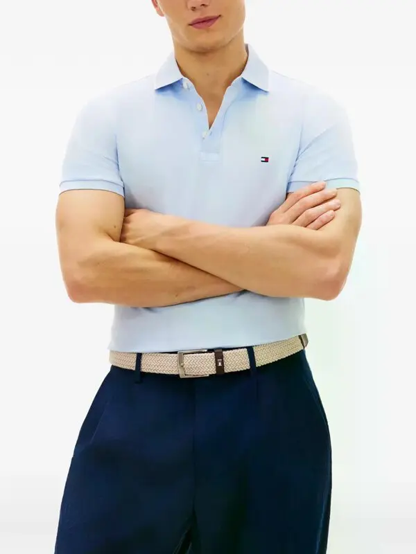 Tommy Hilfiger Stripe-collar Polo Shirt - Blue