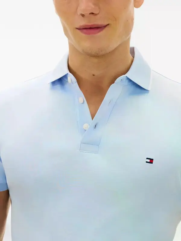 Tommy Hilfiger Stripe-collar Polo Shirt - Blue