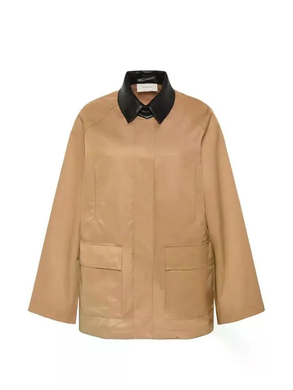 Calvin Klein Contrast-collar Zip-fastening Jacket - Neutrals