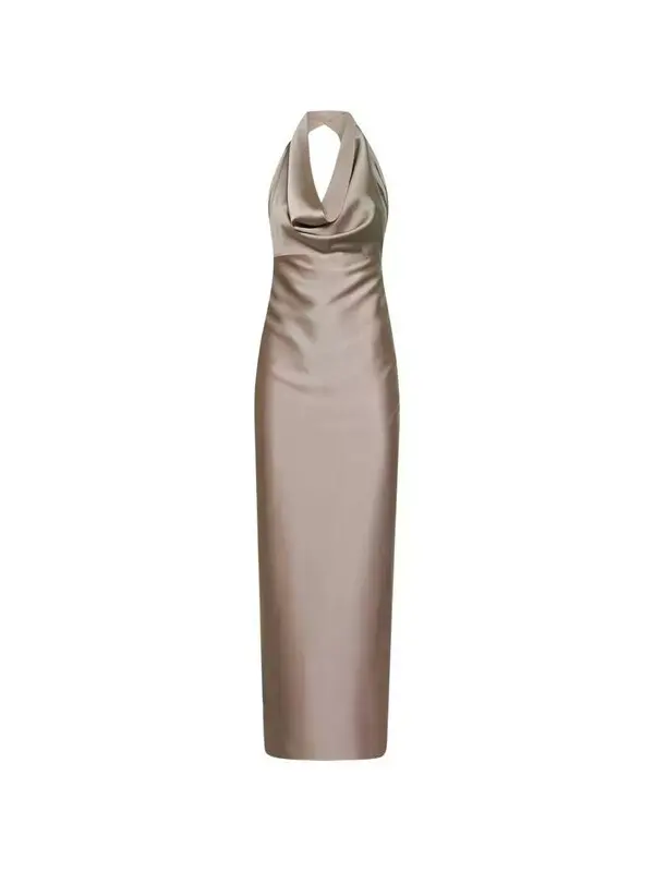 BLANCA VITA Halterneck Dress - Neutrals