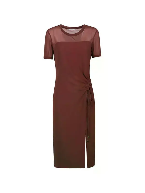 Patrizia Pepe T-shirt Midi Dress - Brown