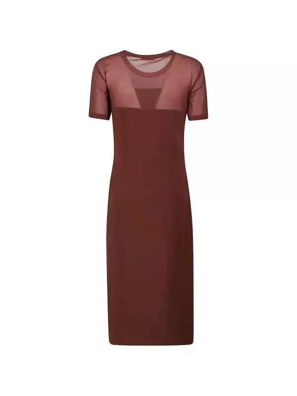 Patrizia Pepe T-shirt Midi Dress - Brown