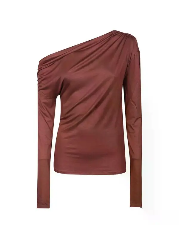 Patrizia Pepe One-shoulder Top - Brown