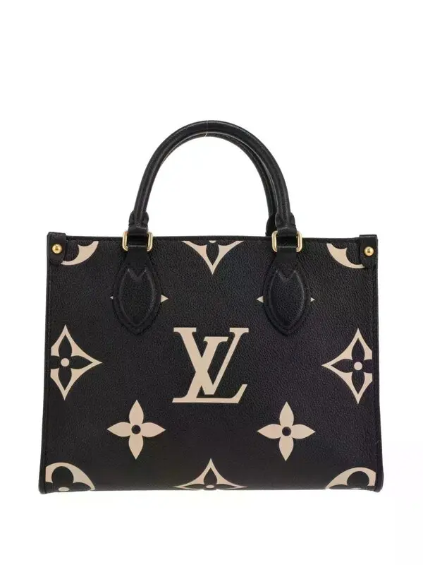 LOUIS VUITTON Onthego Monogram Small Leather Bag - Black