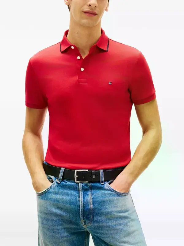 Tommy Hilfiger Tipped-collar Polo Shirt - Red