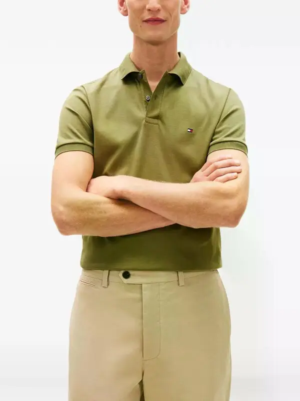 Tommy Hilfiger Short-sleeve Logo-detail Polo Shirt - Green
