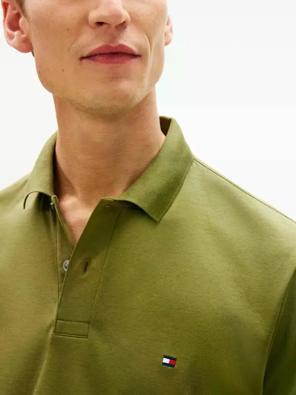 Tommy Hilfiger Short-sleeve Logo-detail Polo Shirt - Green