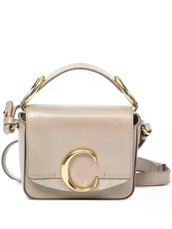Chloé C Leather Crossbody Bag - Neutrals