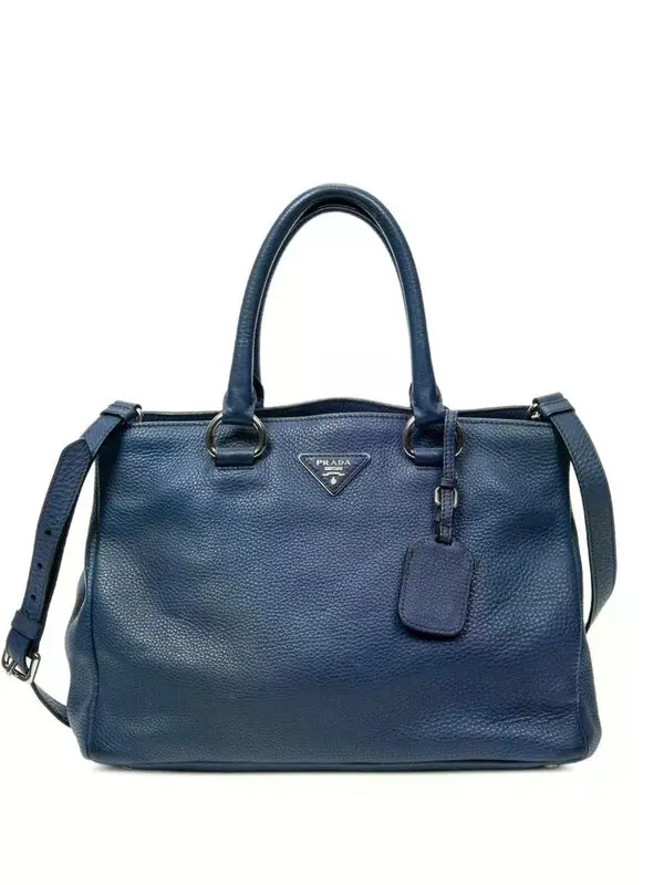 Prada Logo-plaque Tote Bag - Blue