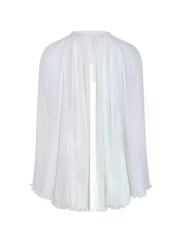 LANVIN Pleated Tie Neck Blouse