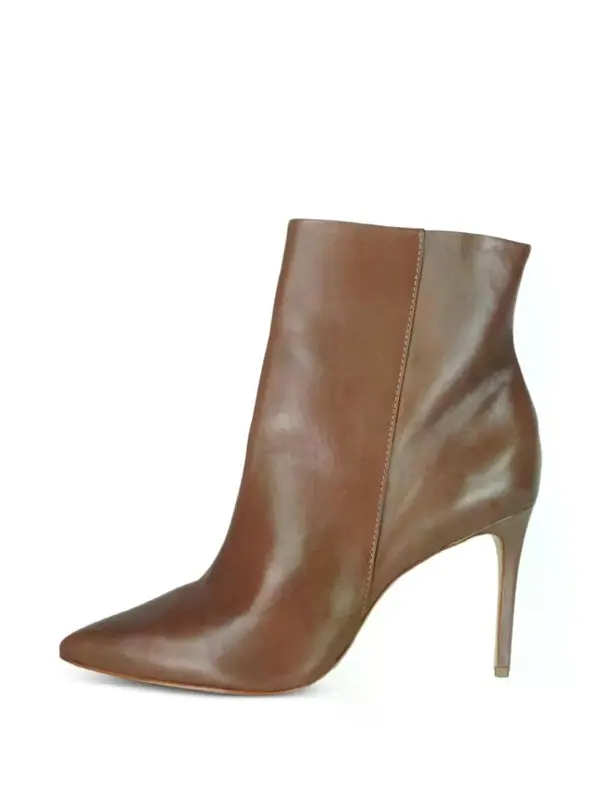 Schutz Mikki Leather Ankle Boots - Brown