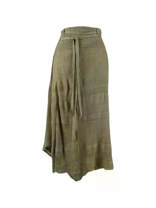 Polo Ralph Lauren Wrap Linen Skirt - Green
