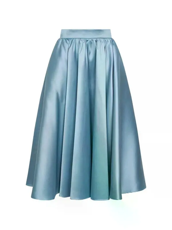 BLANCA VITA Gathered High-rise Skirt - Blue