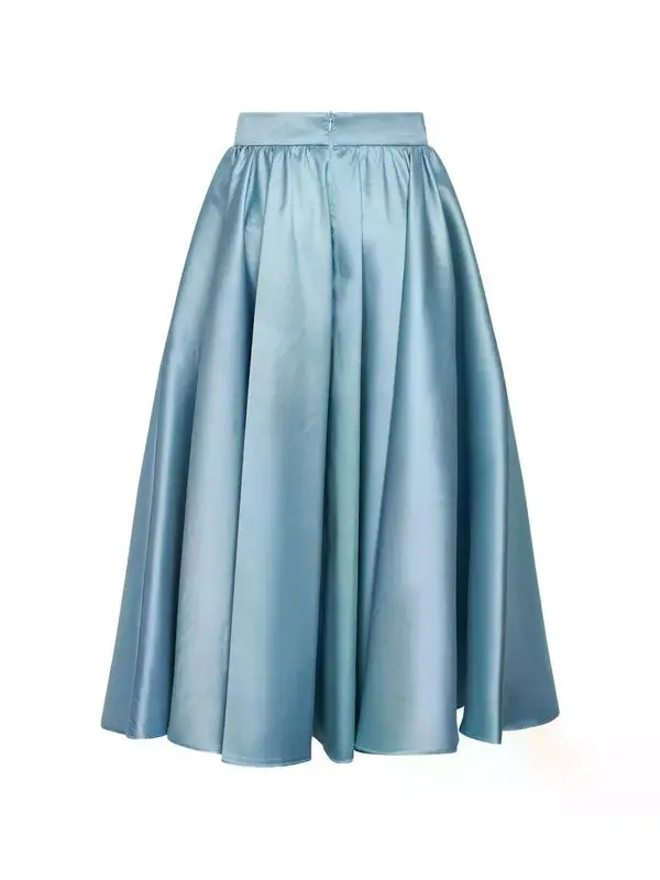 BLANCA VITA Gathered High-rise Skirt - Blue