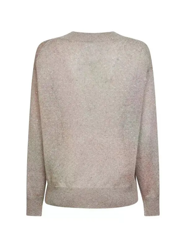 Brunello Cucinelli Ribbed Sequin-embroidered Sweater