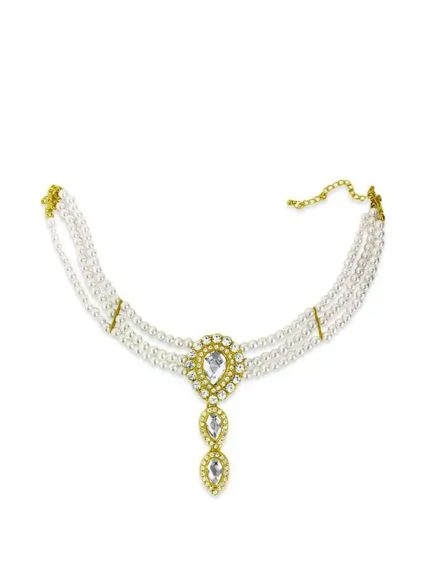 HZMER JEWELLERY Regal Empress Pearl Necklace - Gold