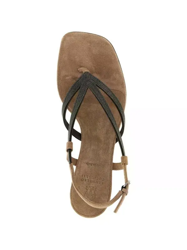 Brunello Cucinelli Beaded Strap Sandals