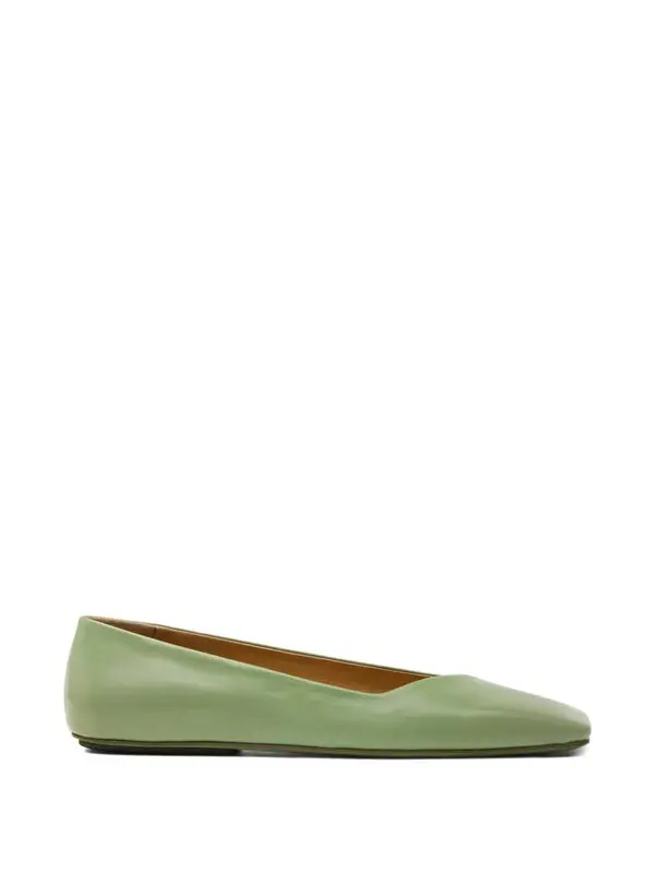 Marsèll Square-toe Ballerina Flats - Green