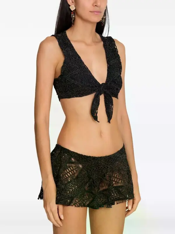 AMIR SLAMA Tie-front Knit Bikini