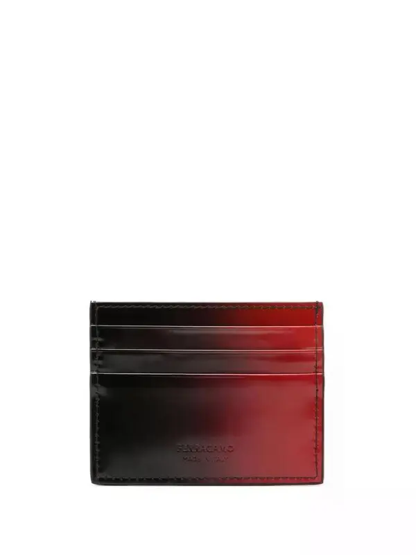 FERRAGAMO Ombré-effect Leather Card Holder