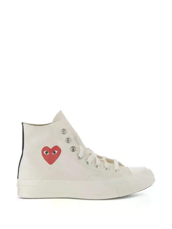 CONVERSE X COMME DES GARONS PLAY Chuck 70 Heart-motif Hi-top Sneakers - Neutrals