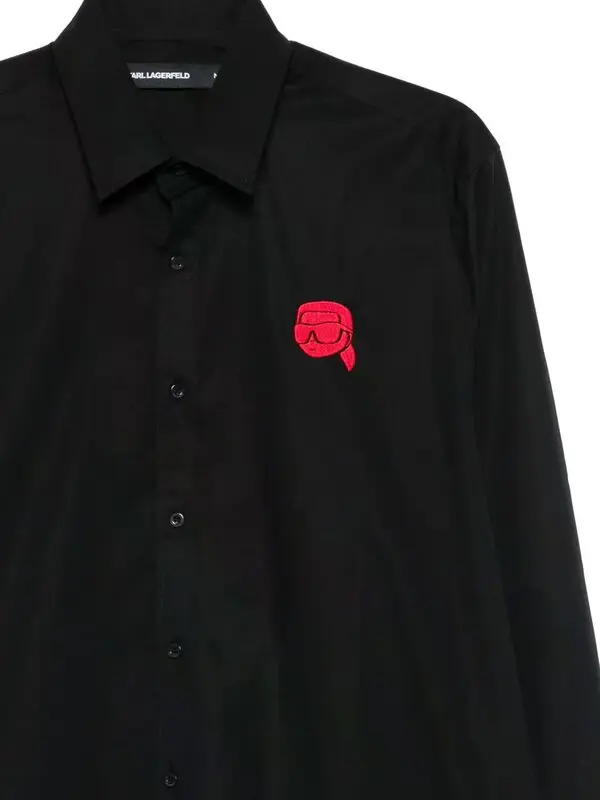Karl Lagerfeld Embroidered Shirt - Black