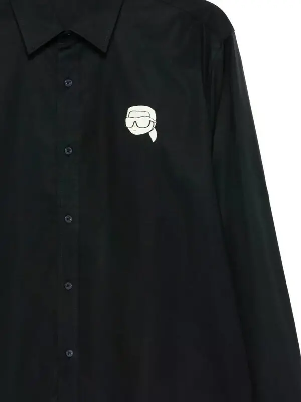 Karl Lagerfeld Logo Detail Shirt - Blue