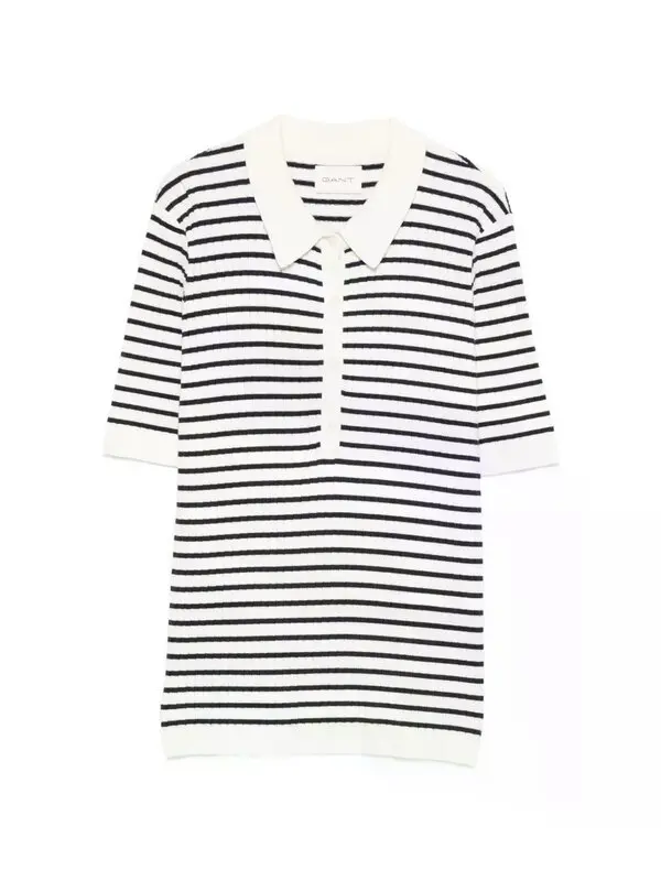 Gant Striped Polo Shirt - White