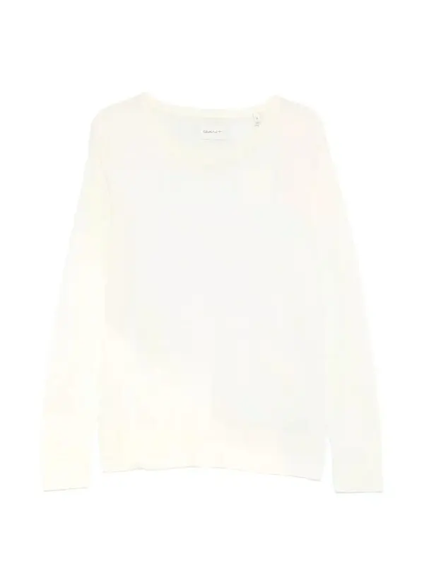 Gant Crewneck Knitted Sweater - Neutrals