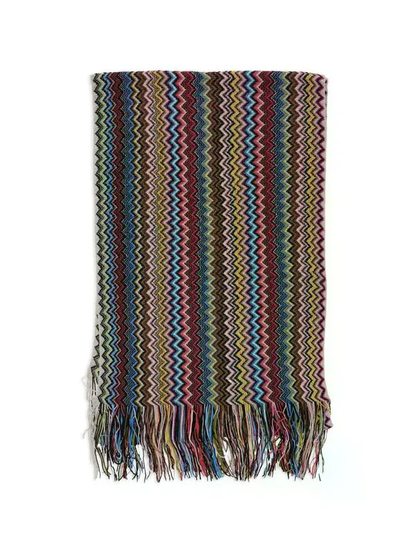 Missoni Fringed-trim Scarf - Brown