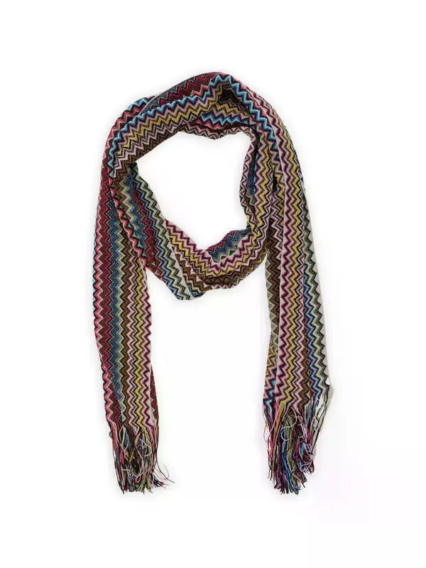 Missoni Fringed-trim Scarf - Brown