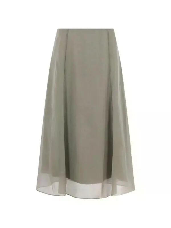 Brunello Cucinelli A-line Midi Skirt - Green