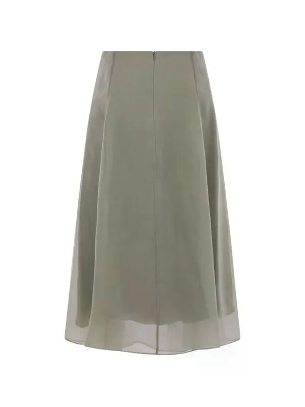 Brunello Cucinelli A-line Midi Skirt - Green