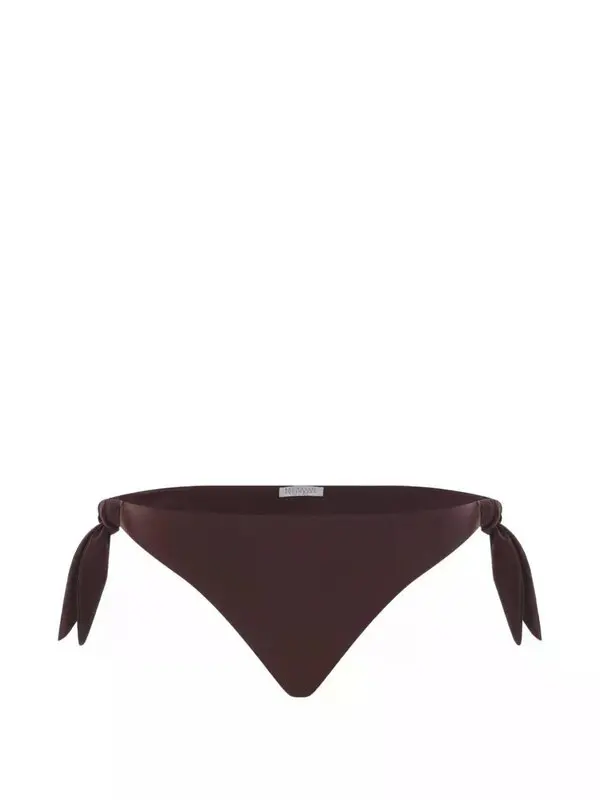 Brunello Cucinelli Tie-fastening Bikini Bottom - Brown