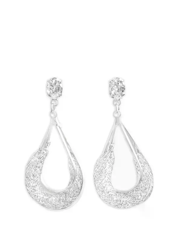 HZMER JEWELLERY Nostalgic Shine Earrings - Silver