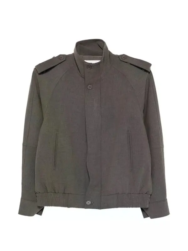 THE FRANKIE SHOP Kelly Buttoned Oversized Jacket - Grey