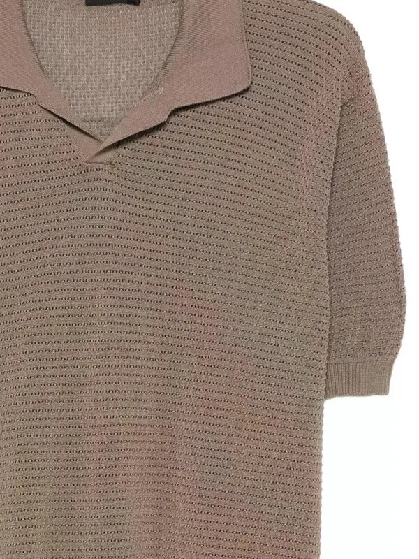 Tagliatore Finday Open-knit T-shirt - Brown